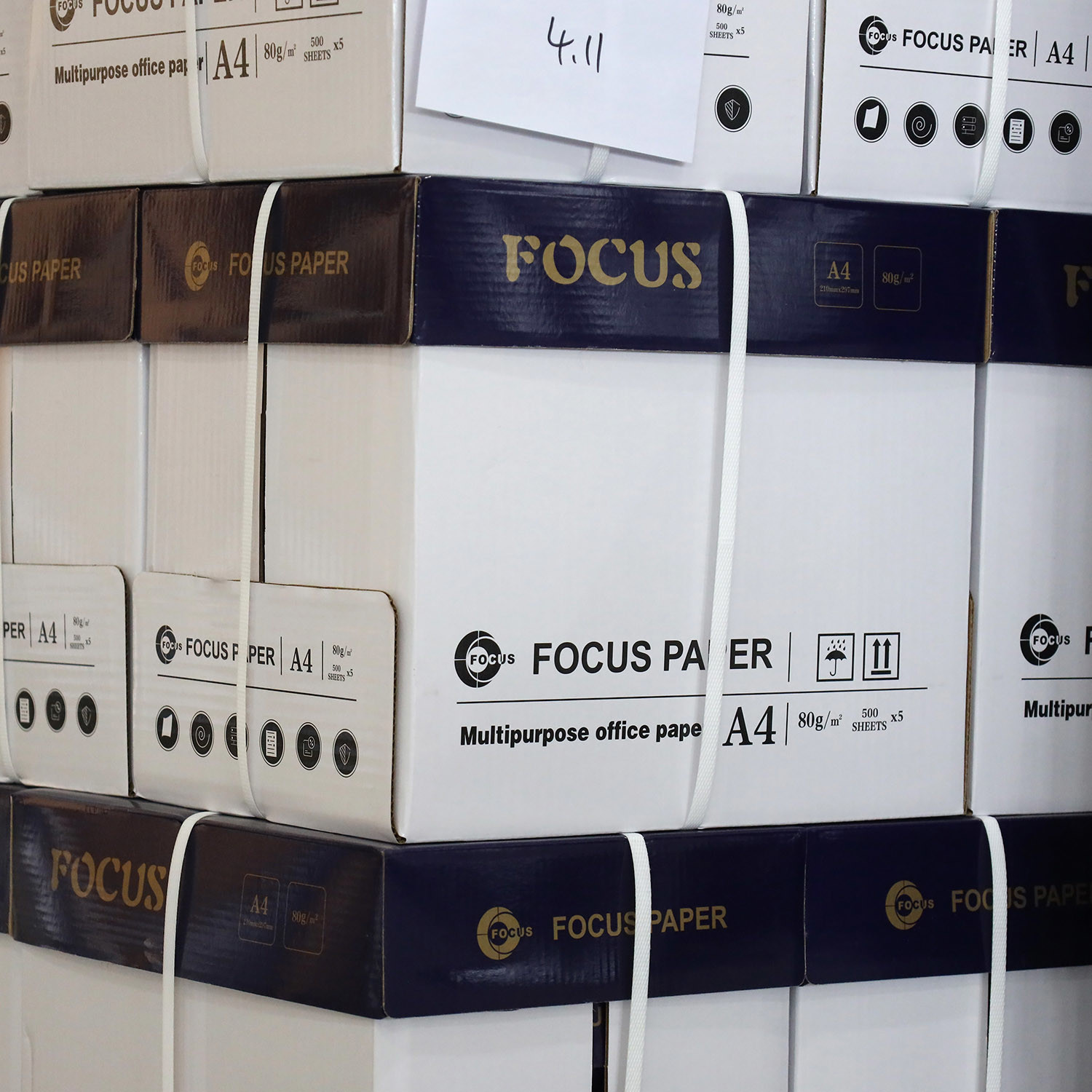 FOCUS Brand 100% Virgin Wood Pulp 70/80GSM A4 White Copy Paper Office Paper